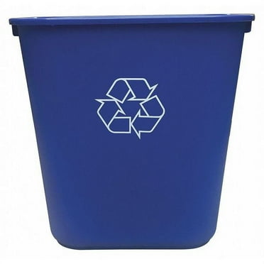 Rubbermaid FG295673BLUE 28 Qt Rectangle Blue Recycling Container ...