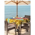 American Flag Square Outdoor Tablecloth with Umbrella Hole Vintage ...