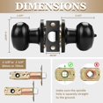 (2 Pack Black Entry Door Knobs with Key, Keyed Alike Door Locksets ...
