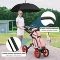 Goplus Folding Golf Push Cart, 4 Wheels with Brake, Adjustable Handle ...