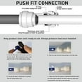 CRKMGS-MALIDA 1/4" OD Tube x 7/16"-24 UNS Tube Push to Connect Fittings ...