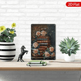8x12 Inch Metal Wall Art, Vintage Stacked Books and Pink Roses Design ...