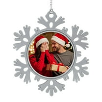 Personalized Snowflake Christmas Ornaments, Custom Photo Metal Alloy ...