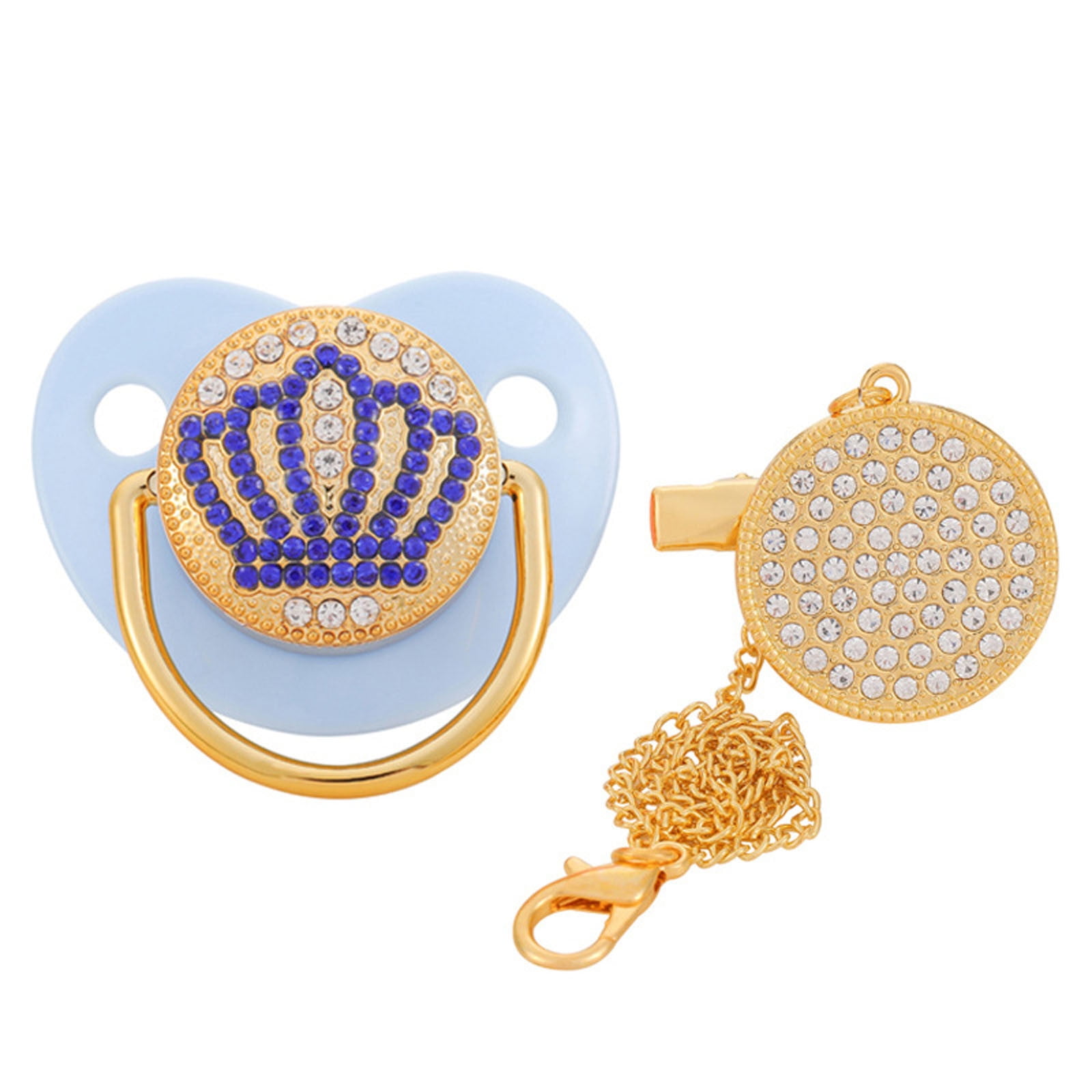 QIPOPIQ Clearance Baby Pacifier Initial Clip Silicone Infant Nipple ...