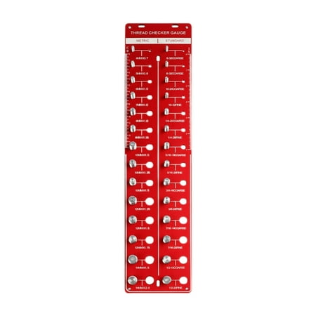 DYNWAVECA Nut and Bolt Thread Checker Bolt and Nut Identifier Gauge ...