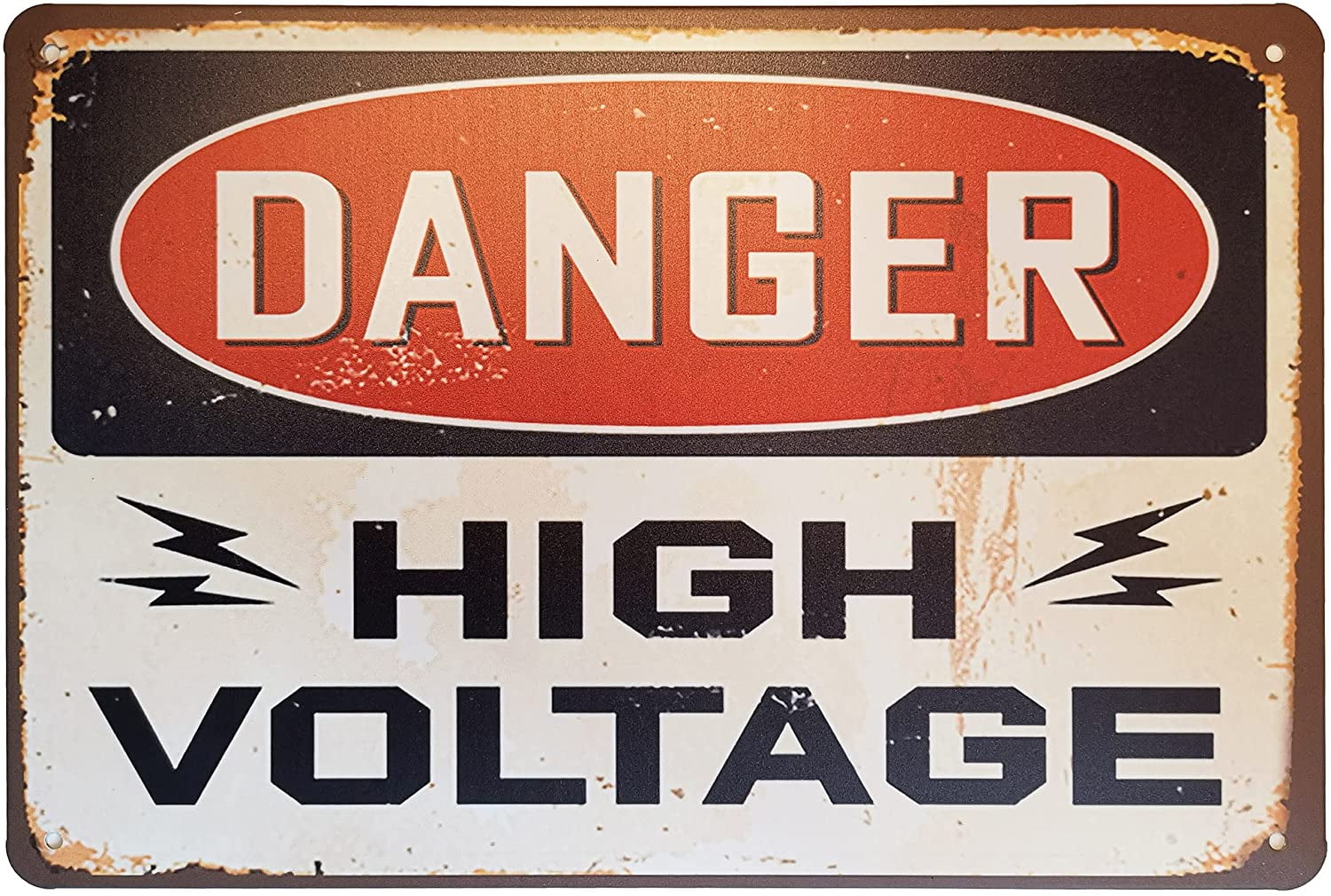 Danger High Voltage Vintage Metal Tin Sign Outdoor Road Signs Decor 12 ...