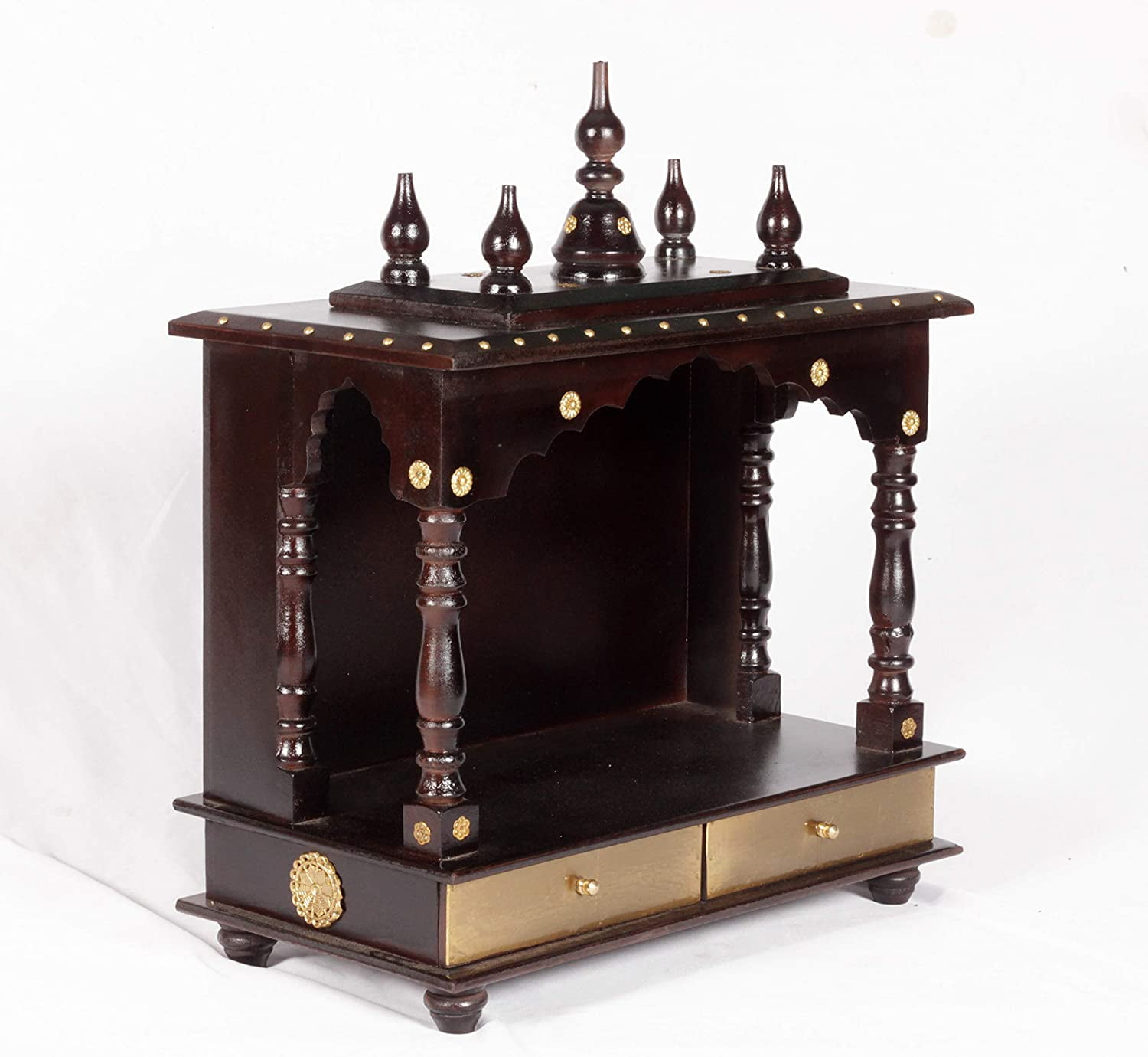 Home and Bazaar Rajasthani Ethnic Handcrafted Wooden Temple / Mandir / Pooja Ghar / Mandapam ...