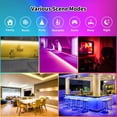 RGB LED Strip Lights 16.4ft for Decoration, Bright 4096 DIY Colors Rope ...