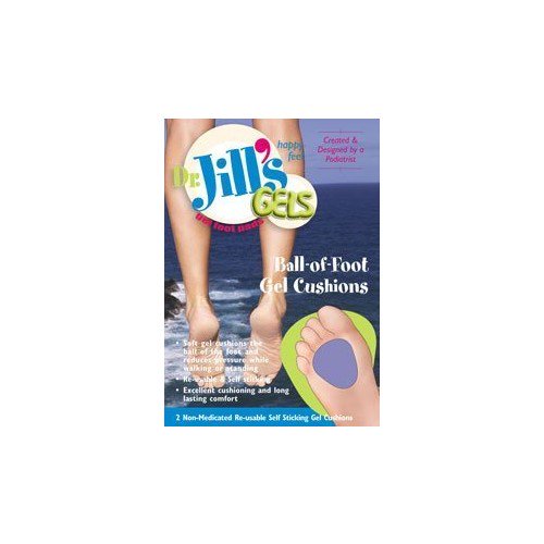 Dr. Jills Gel Ball of Foot Cushions (Self-Sticking and Re-Usable ...