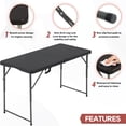 PayLessHere 4FT Folding Table with Carry Handle & Waterproof,Steel ...