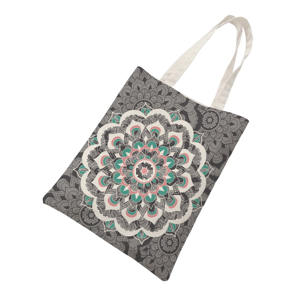 Vintage Mandala Nature Tote Bag With Design Pattern Printed Machine ...