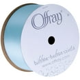 Offray Ribbon, Aqua Blue 1 1/2 inch Single Face Satin Polyester Ribbon ...