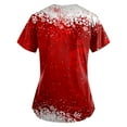 Rpvati Scrubs For Women Tops Christmas Christmas Snowflake Print V Neck