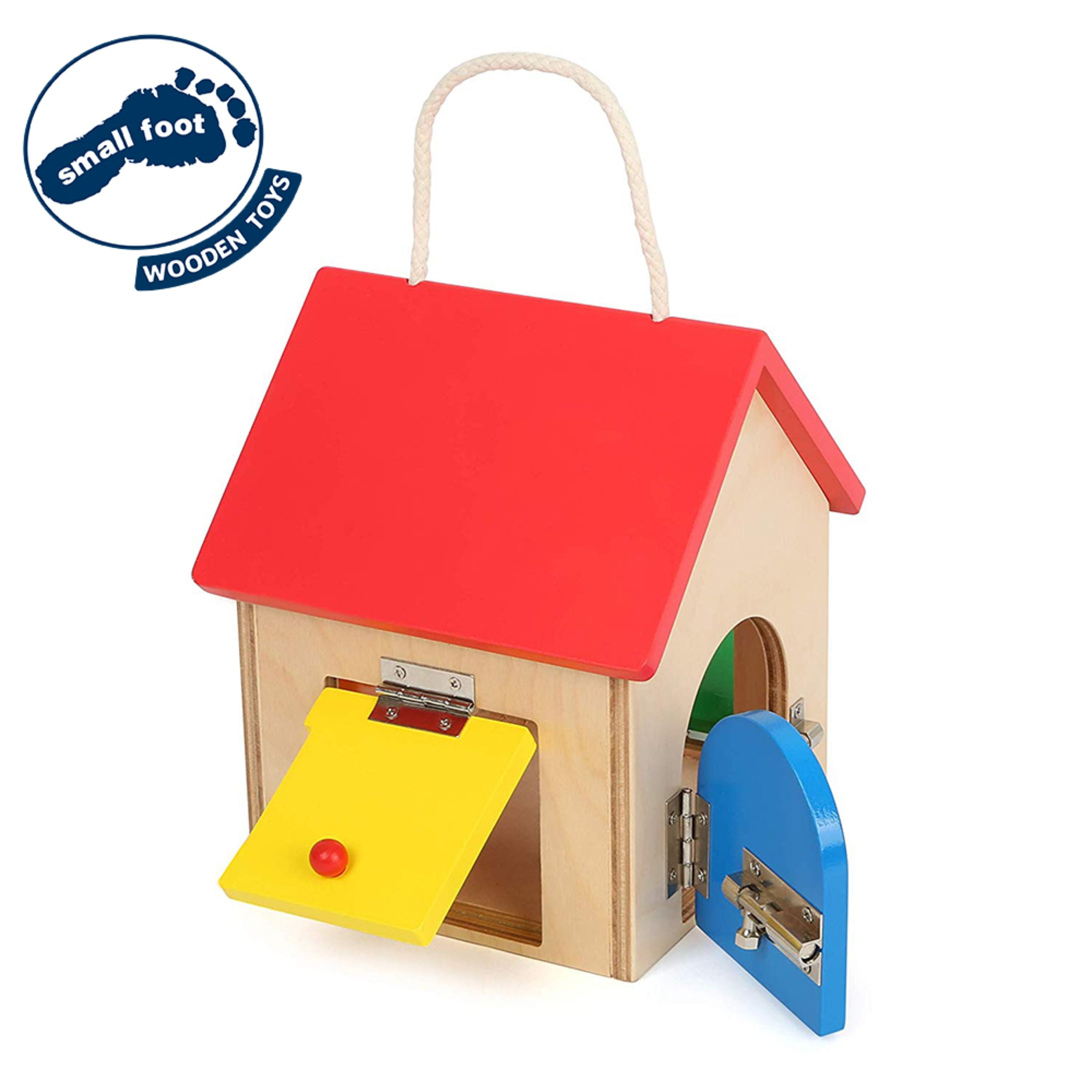 Small Foot Wooden Toys - Compact House Of Locks Playset - Walmart.com