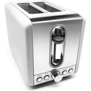iSiLER 2 Slice Toaster Extra-Wide Slots Yellow Toaster with Defrost and ...