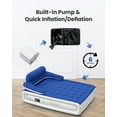 "iDOO 18"" Queen Size Air Mattress with Built-in Pump & Headboard" - Walmart.com