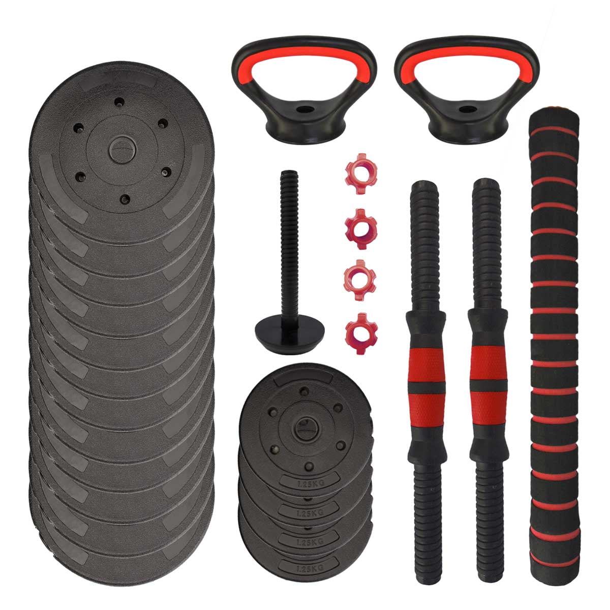 Kit Mancuernas Pesas Ajustables 4en1 90 Lbs Ejercicio Hogar Kingsman ...