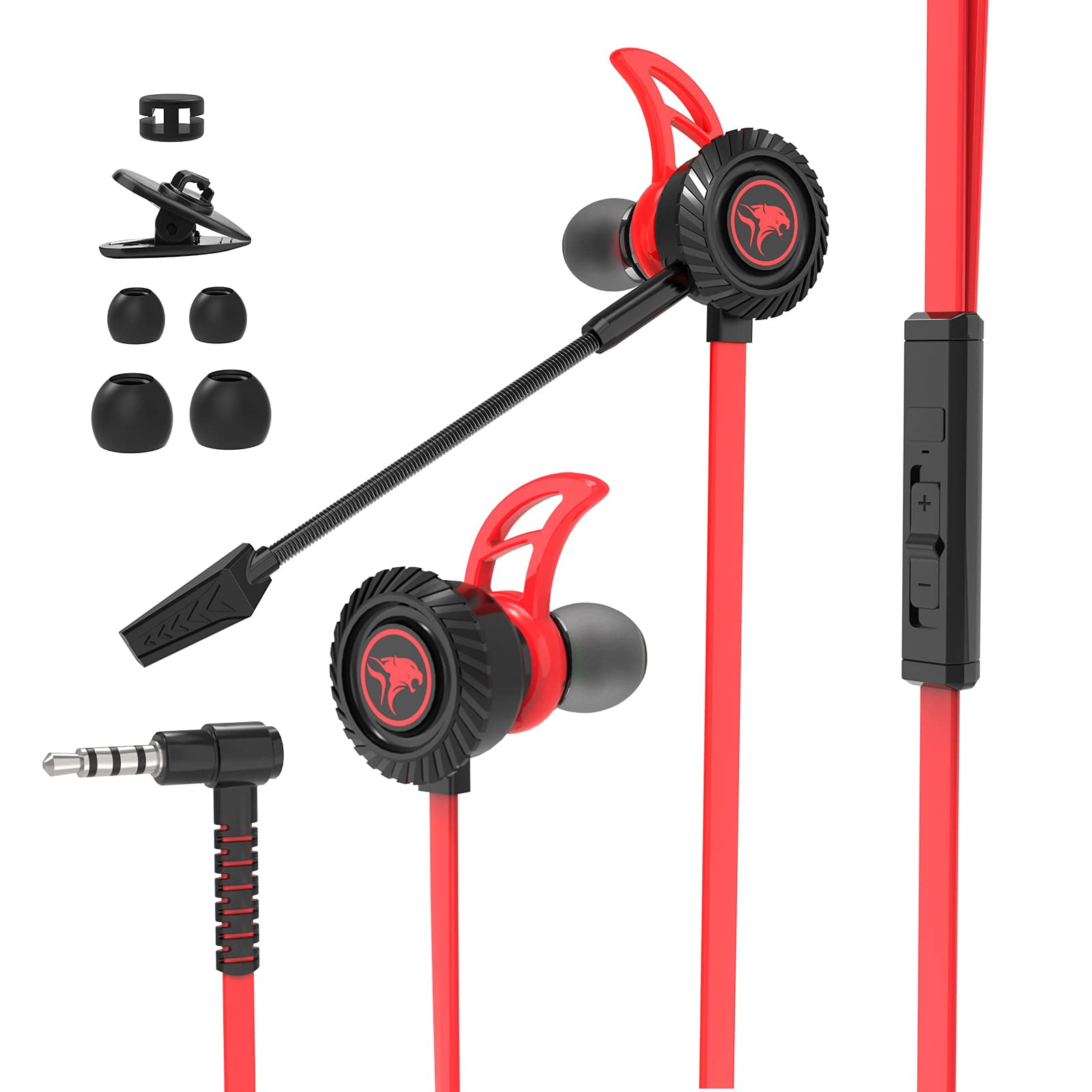 Gaming Headset with Microphone, Detachable Dual Microphone Noise ...