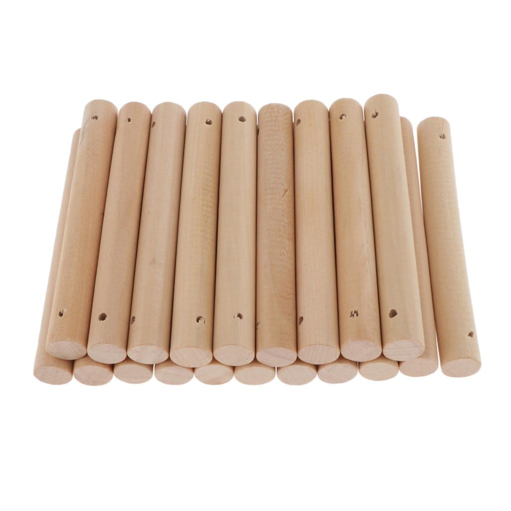 20 Pcs Round Wooden Stick Round Rods Wooden Crafting Material Round ...