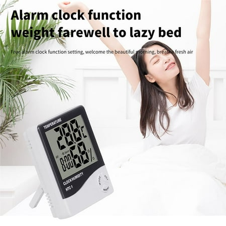 Digital Thermometer Indoor Hygrometer Room office portable white ...