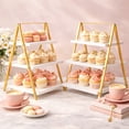 1/2pcs 17inch 3 Tier Wooden Serving Tray Set for Party, Rustic Dessert ...