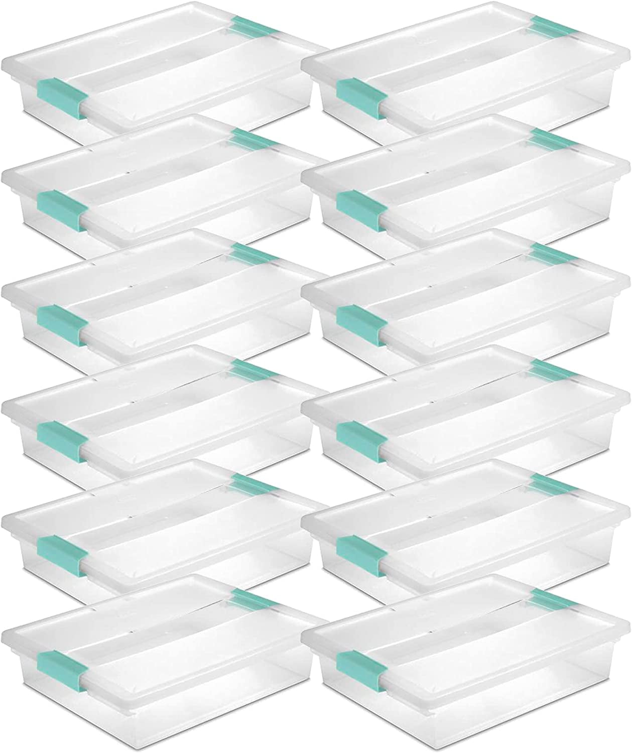 Walmart Large Clear Plastic Stackable Storage Container with Latching ...