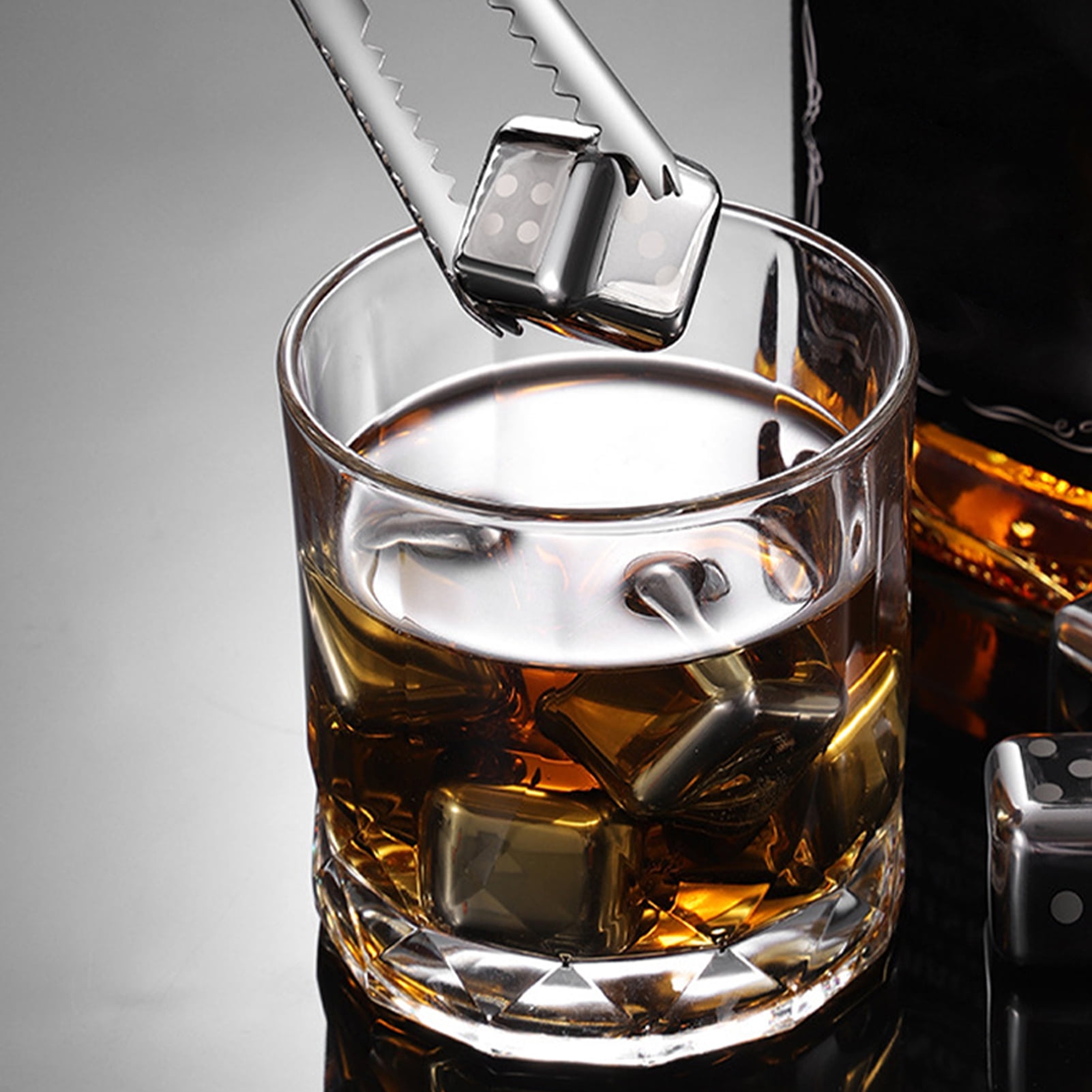 Cheers 1 Set Ice Cubes Anti-deformation Reusable Stainless Steel Quick ...