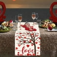 C Long Heart Art Table Runner Polyester With Soft Touch, Washable ...