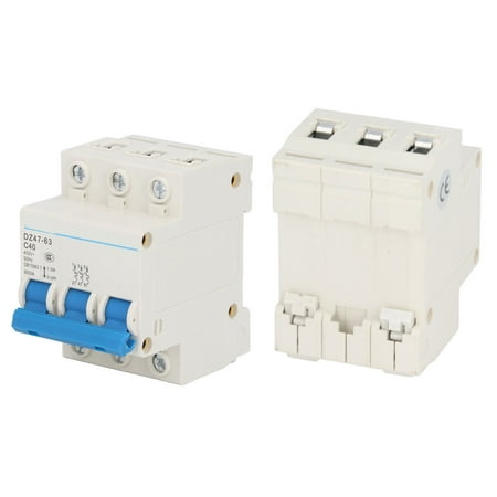 LAFGUR 3P Miniature Circuit Breaker DIN Rail Mount Low Voltage Air Switch AC 400V 40A DZ47‑63 ...