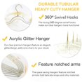 Clear Plastic Clothes Hangers, 16 Inch, 40-Pack, Swivel Hook, Notched ...