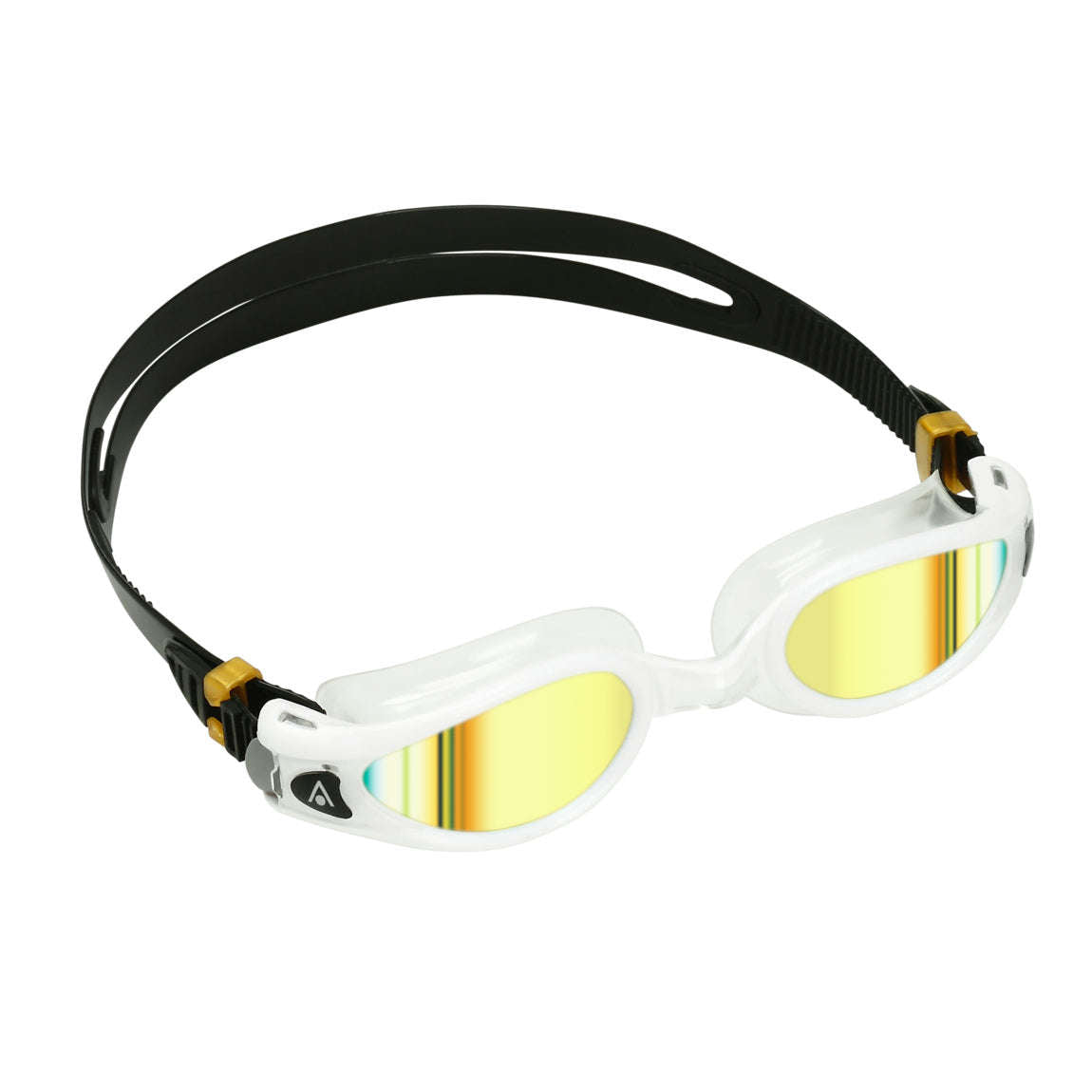 Aqua Sphere Kaiman EXO Gold Titanium Mirrored Swim Goggles, White/Black ...
