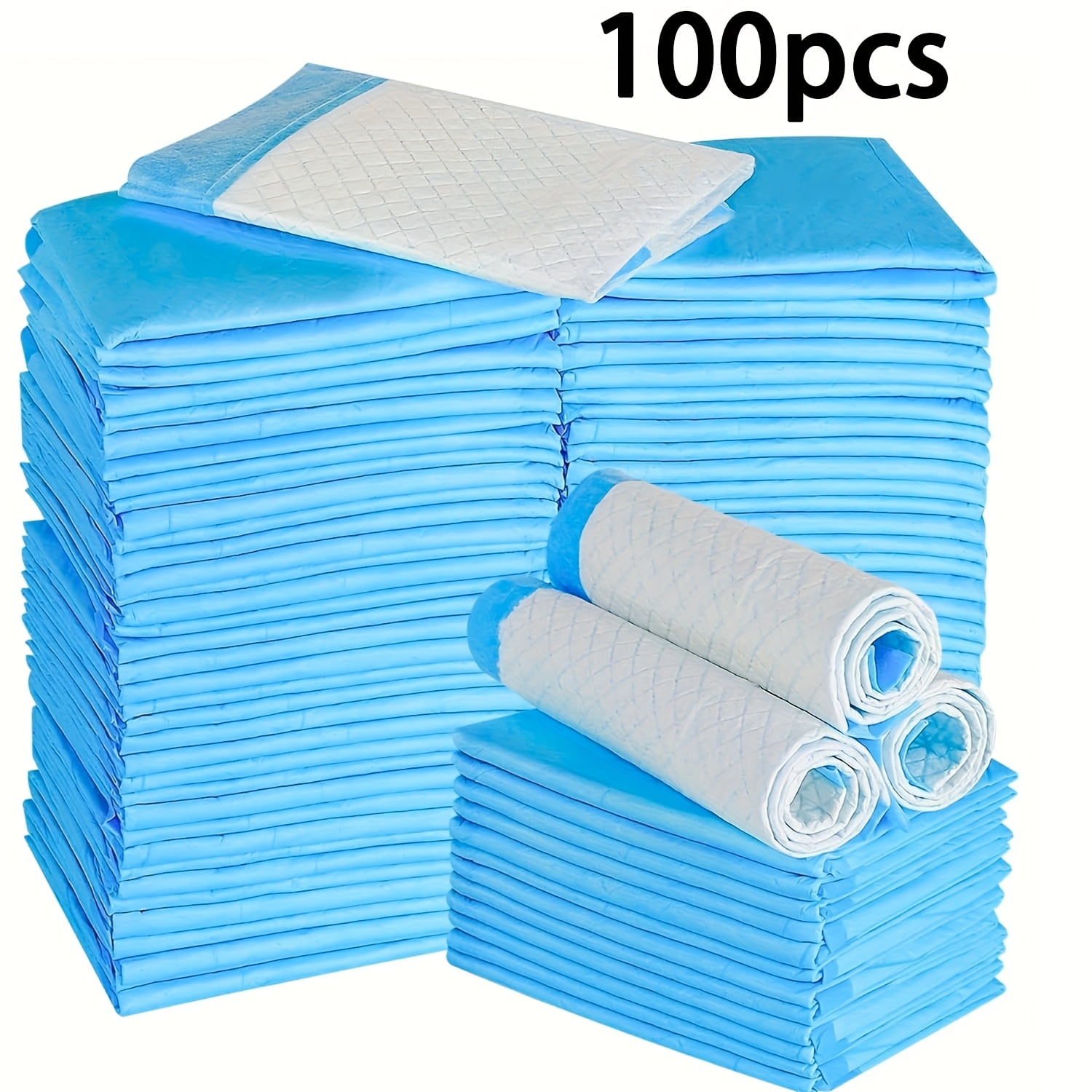Click here for Qutetn 100pcs Blue Dog Training Mat Thickened Disp... prices