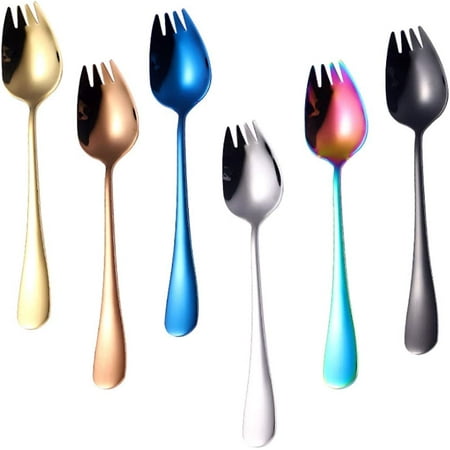 Lepai Set of 6 Salad Forks 6.5 Inches Stainless Steel Appetizer Forks ...