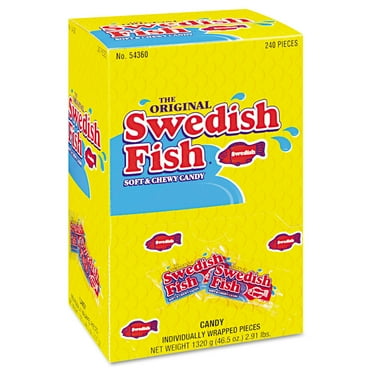 Swedish Fish, Cherry Flavored Gummy Candy, 2 oz Packs, 24 Count ...