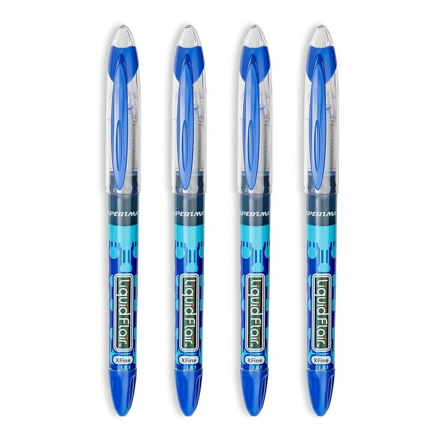 Paper Mate 4-Count Liquid Flair Porous Point Pen, 0.8mm Extra Fine ...