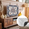 Boho Ethnic Style TV Dust Cover 40 Inch, Retro Floral Texture Computer ...