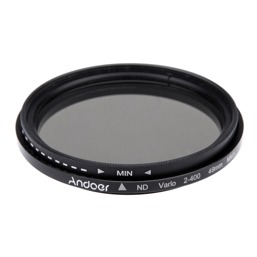 Andoer 49mm ND Fader Neutral Density Adjustable ND2 to ND400 Variable Filter for Canon Nikon ...