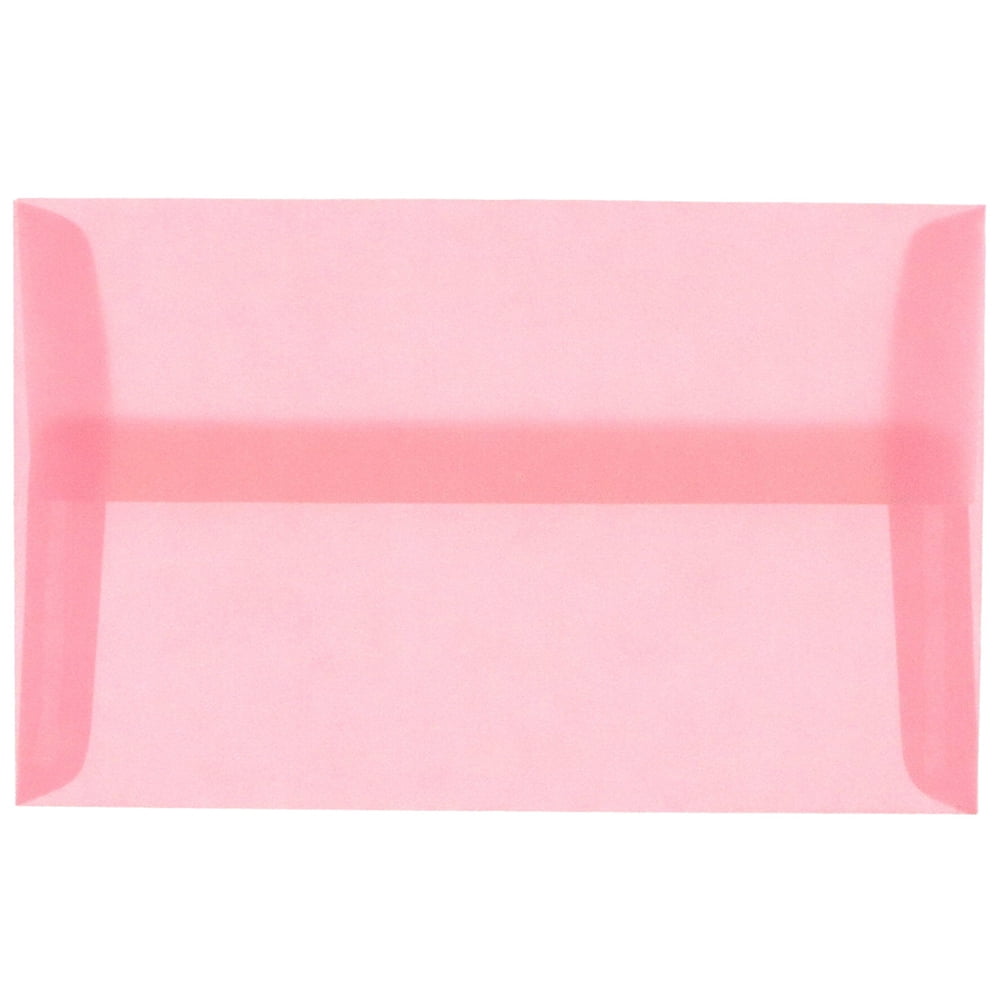 JAM Paper - A6 (4 3/4 x 6 1/2) Blush Pink Translucent Vellum (see ...