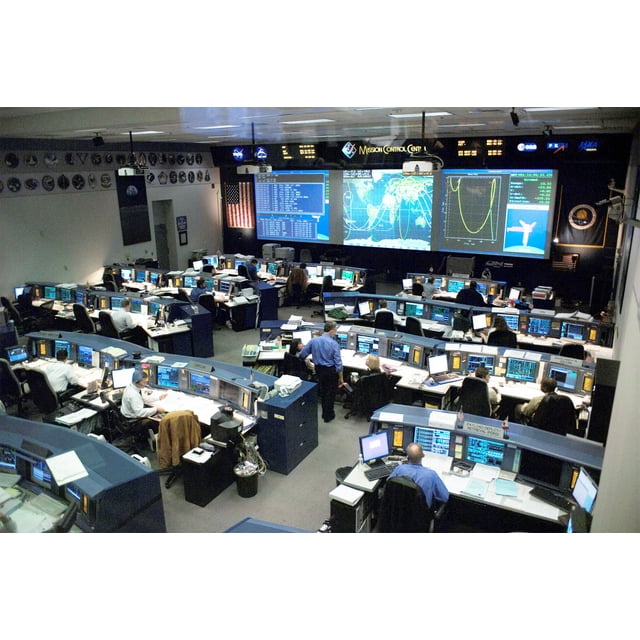 24x36 gallery poster, Johnson Space Center, Mission Control 2004 ...