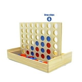 4 in a Row Wooden Board Game Foldable Line Up 4 Classic Family Toy ...
