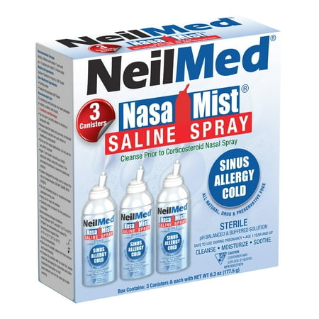 NeilMed Nasa Mist Saline Spray, 3 x 177 mL - Walmart.ca