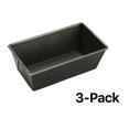 Norpro Nonstick Heavy Gauge Steel Bread Pan 8 x 4.5 x 3 Inches (3-Pack ...