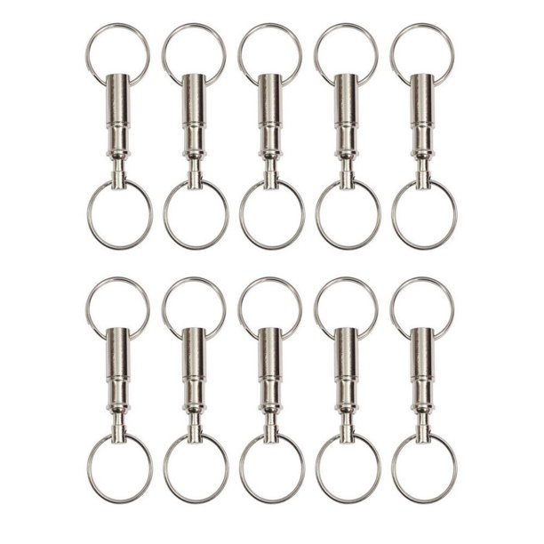US 10-20 Pcs Handy Basics Quick Release Key Detachable Pull Apart Ring ...