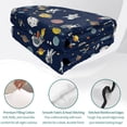 90x96in Quilt Bedding Set, Cartoon Rocket Space Planet Lightweight ...