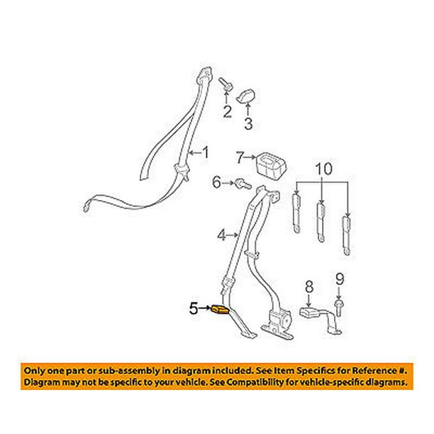 Dodge CHRYSLER OEM 05-07 Dakota Rear Seat Belts-Buckle End 5KL041J3AA ...