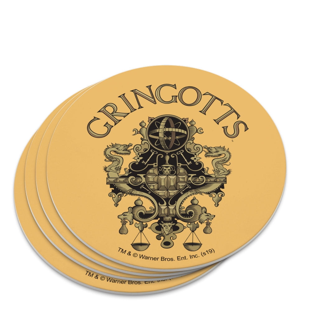 Harry Potter Gringotts Logo Novelty Coaster Set - Walmart.com - Walmart.com