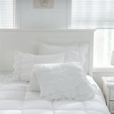 Move Over White Ruffle Comforter Set King Boho Bedding Sets 2 Layers ...