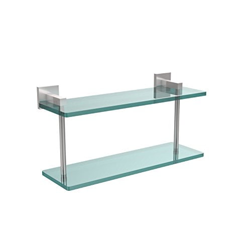 Montero Collection 16 Inch Two Tiered Glass Shelf - Walmart.com