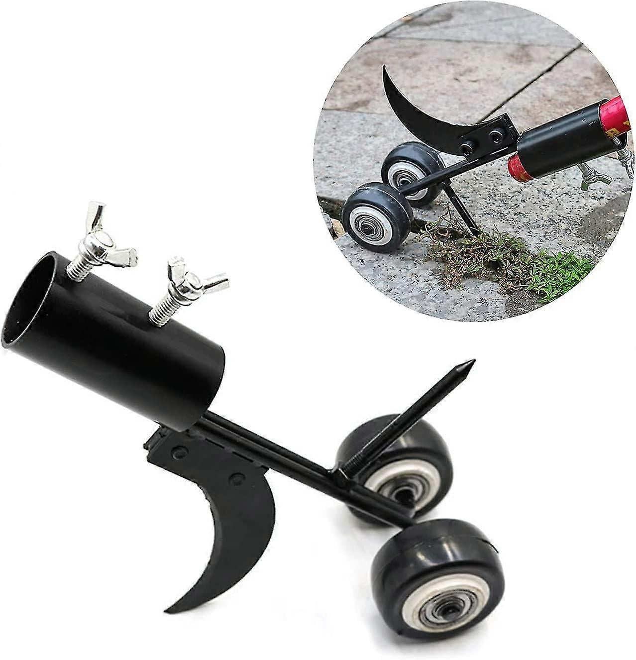 Manual Weeder with Wheels, 2-in-1 Portable Extraction Weed Puller ...