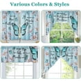 Alishomtll Kitchen Curtains Valances Swags for Windows Butterfly Floral ...